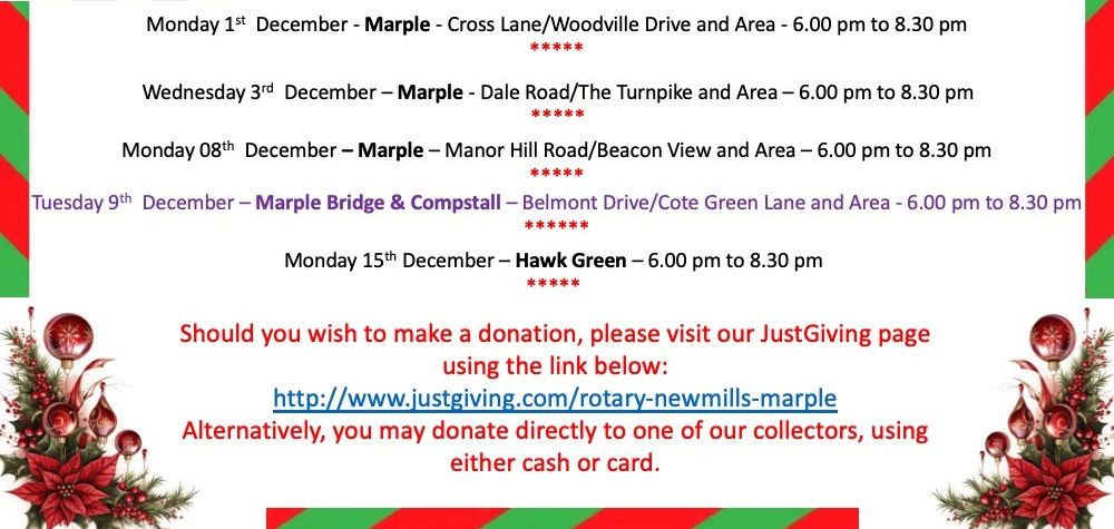 Santa on Manor Hill Road / Beacon View area - The Marple Website